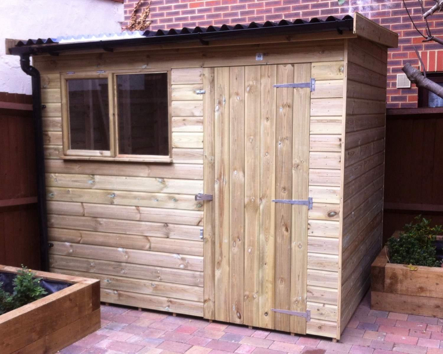 Reverse Essex Pent Pressure Treated Garden Shed | Ace Sheds